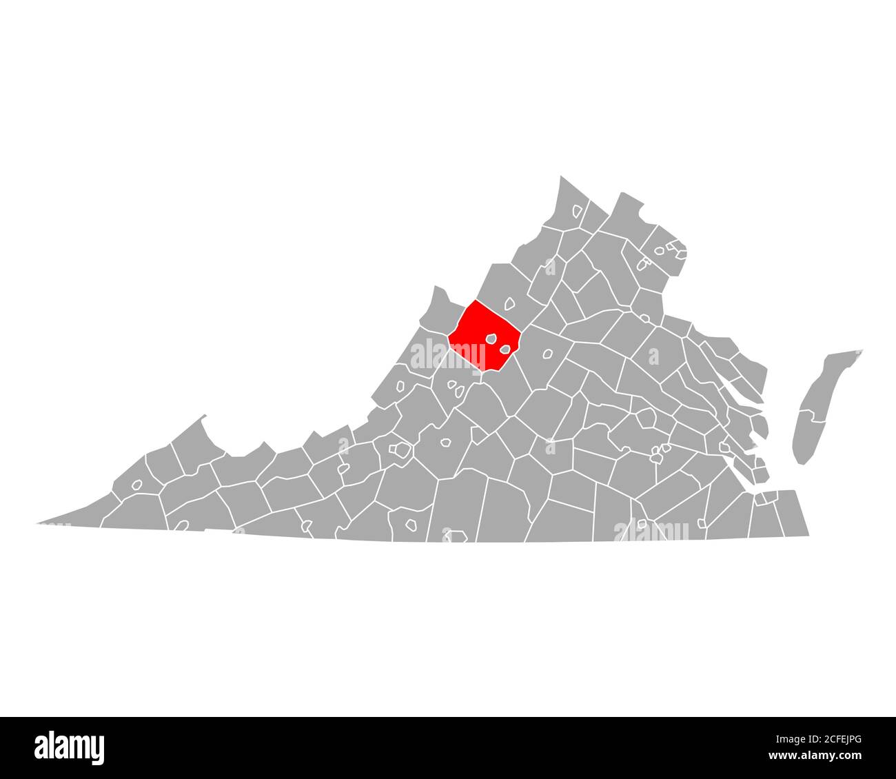 Map of Augusta in Virginia Stock Photo - Alamy