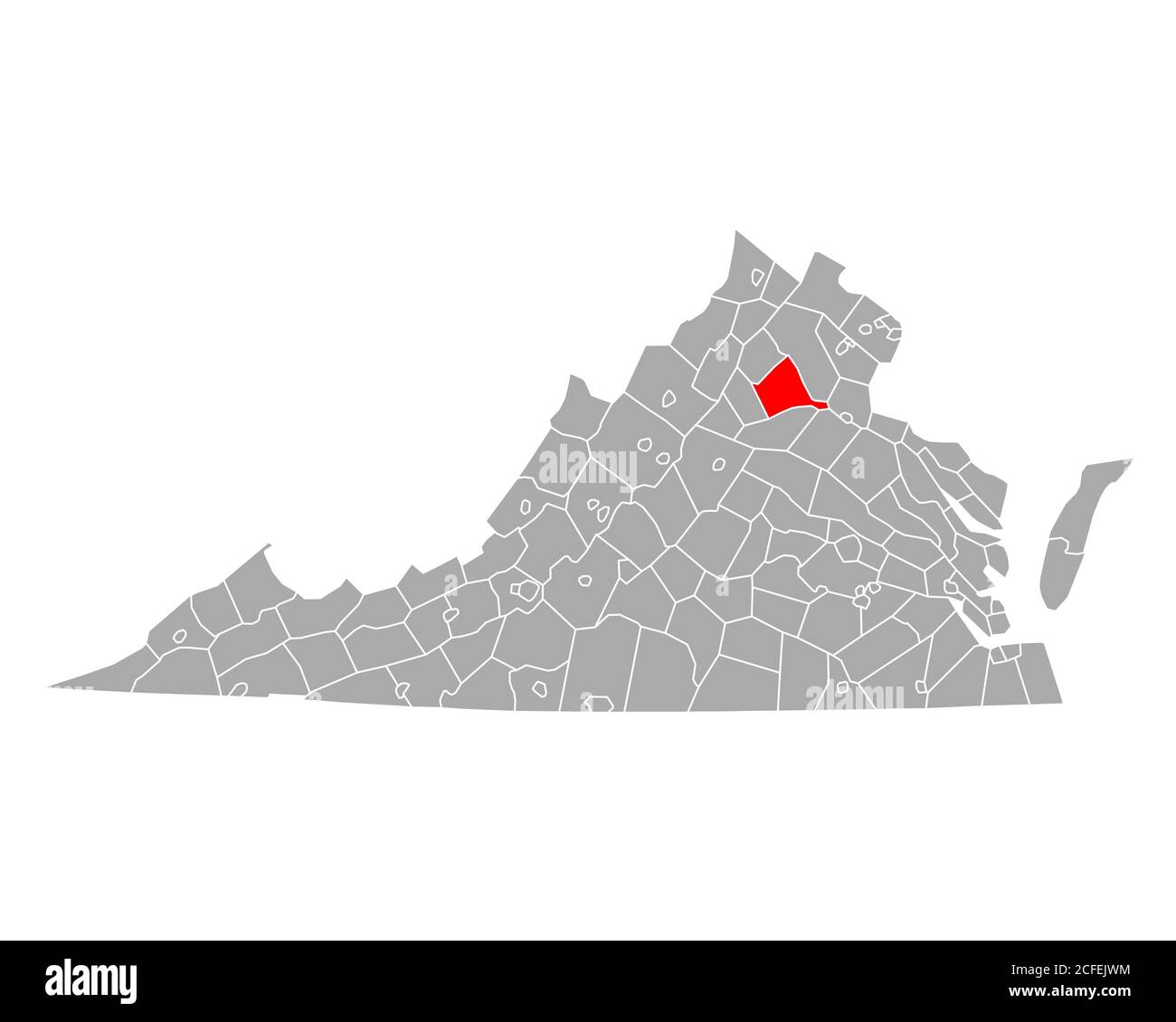 Map of Culpeper in Virginia Stock Photo - Alamy
