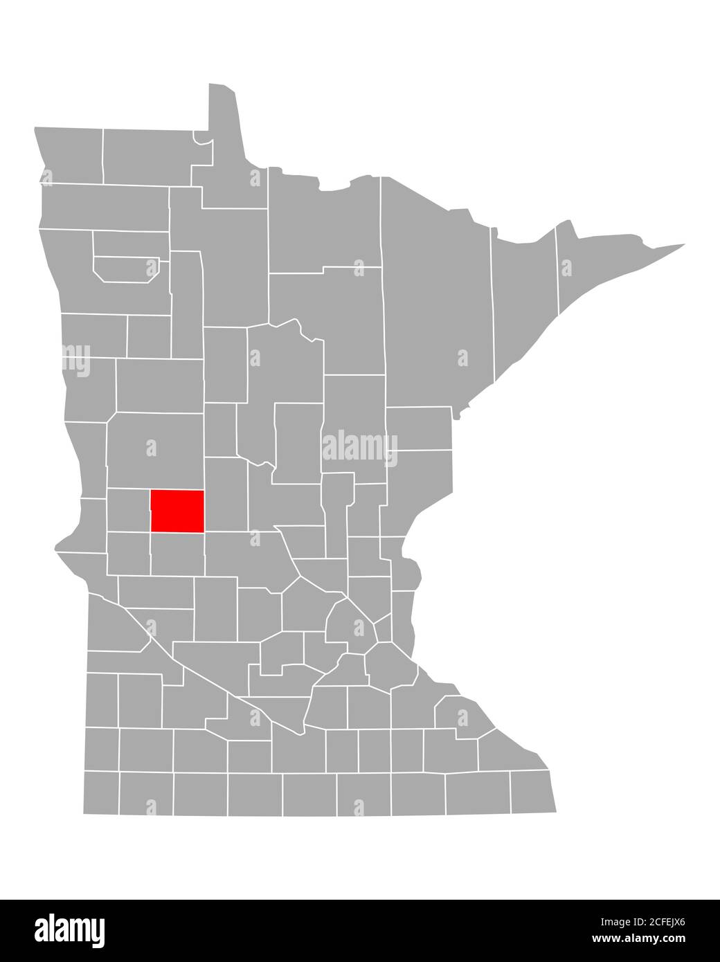 Map of Douglas in Minnesota Stock Photo - Alamy