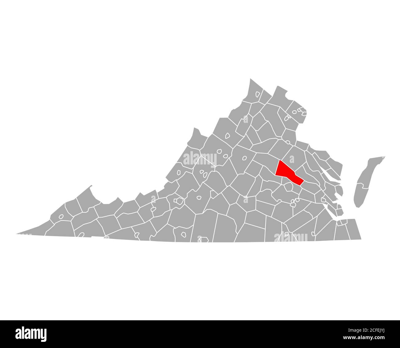 Map of Hanover in Virginia Stock Photo - Alamy
