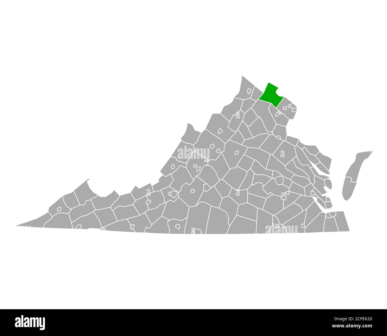 Map of Loudoun in Virginia Stock Photo - Alamy