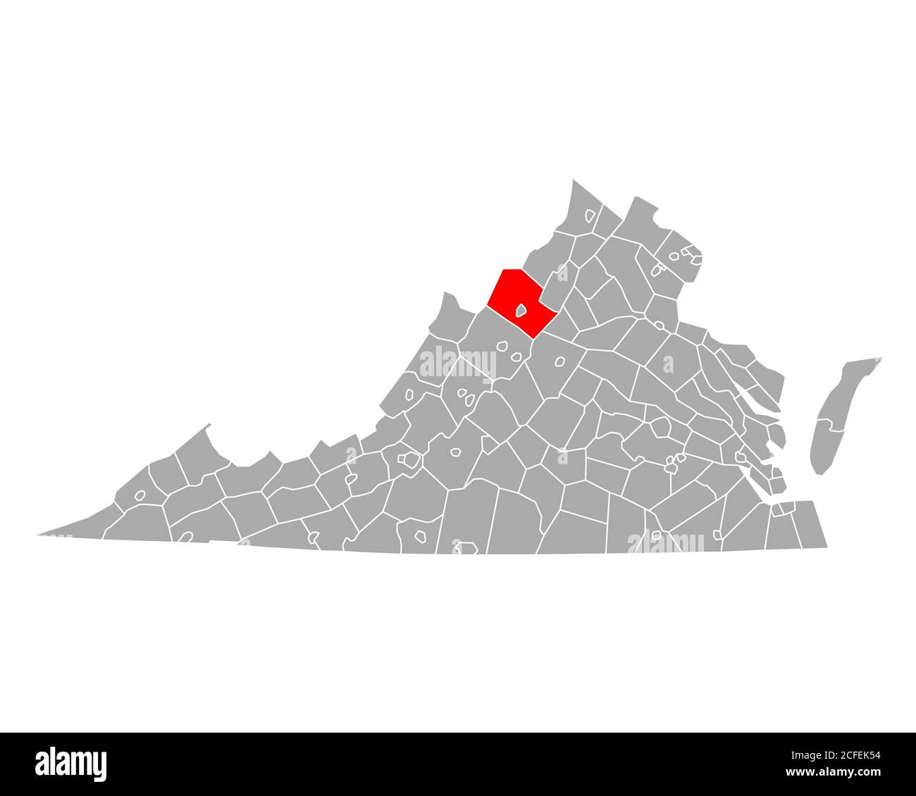 Map of Rockingham in Virginia Stock Photo - Alamy