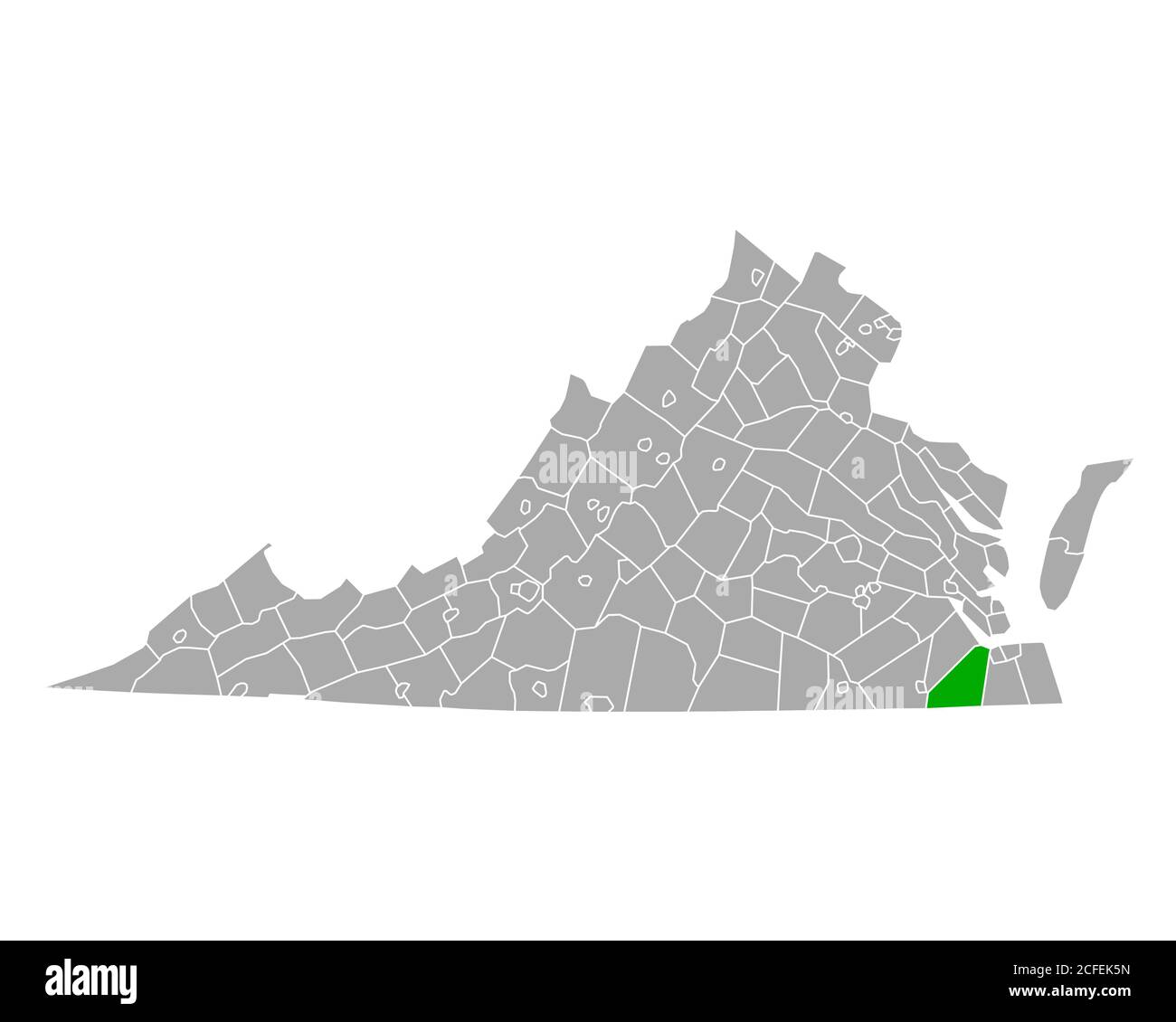 Map of Suffolk in Virginia Stock Photo - Alamy