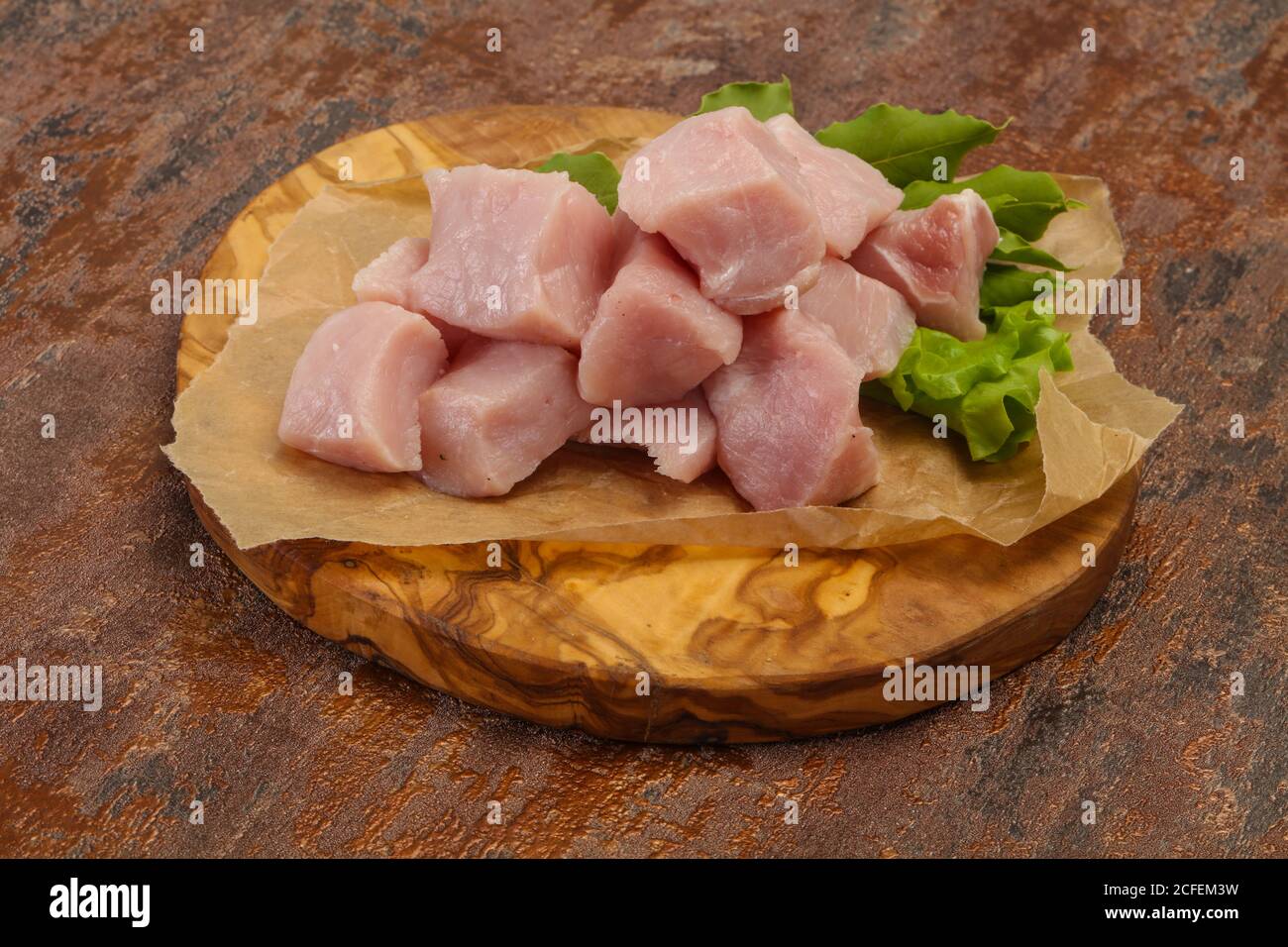 Raw fresh pork meat cube ready for cooking Stock Photo - Alamy