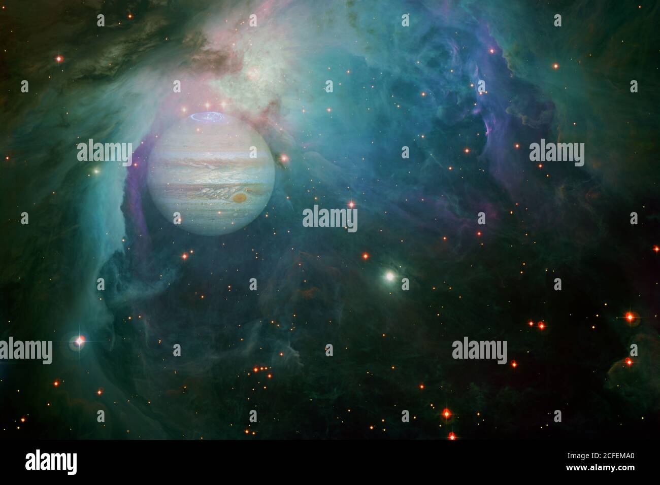 Jupiter. Solar system. Cosmos art. Elements of this image furnished by ...