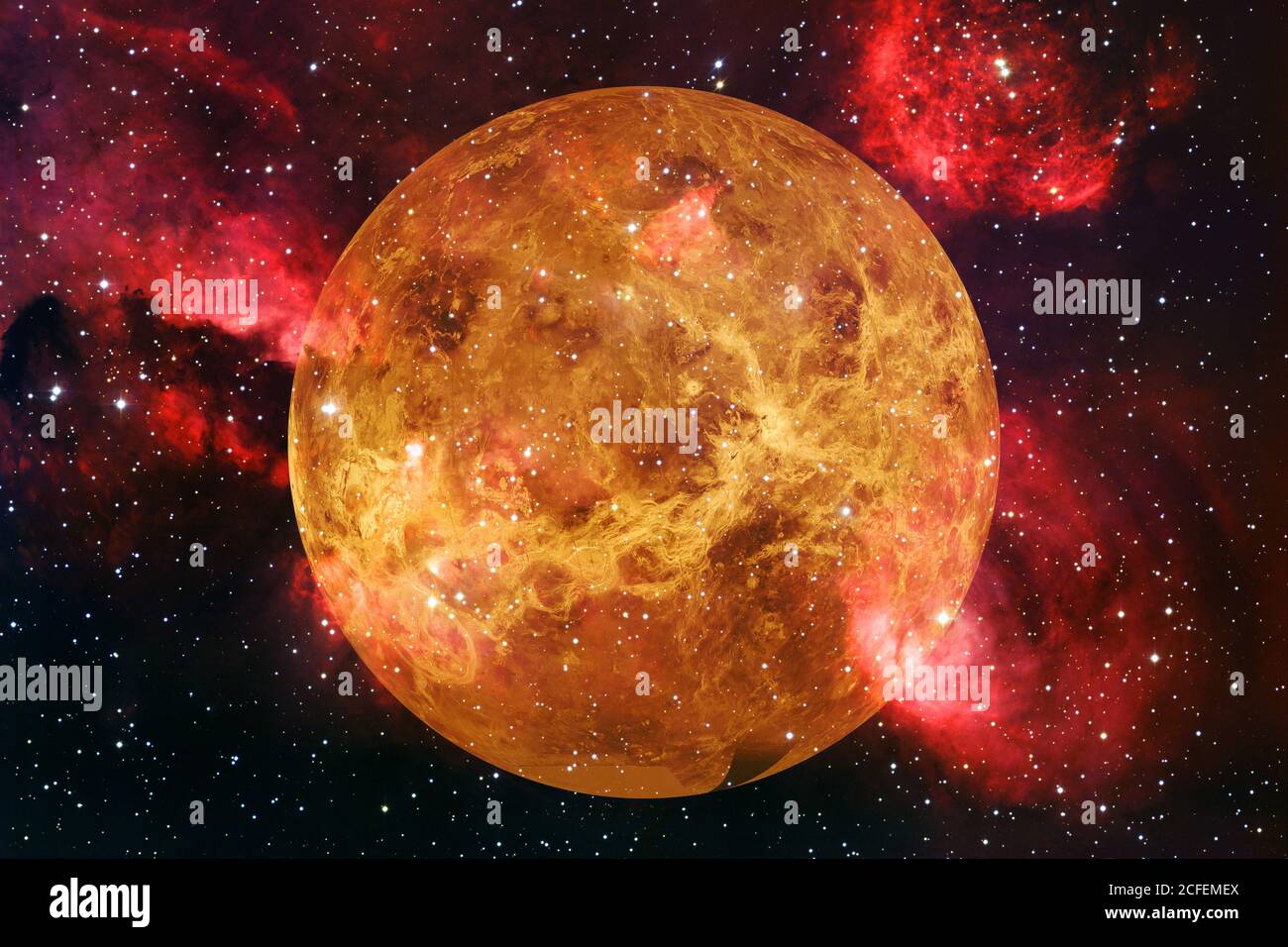 Planet Venus. Solar system. Cosmos art. Elements of this image ...
