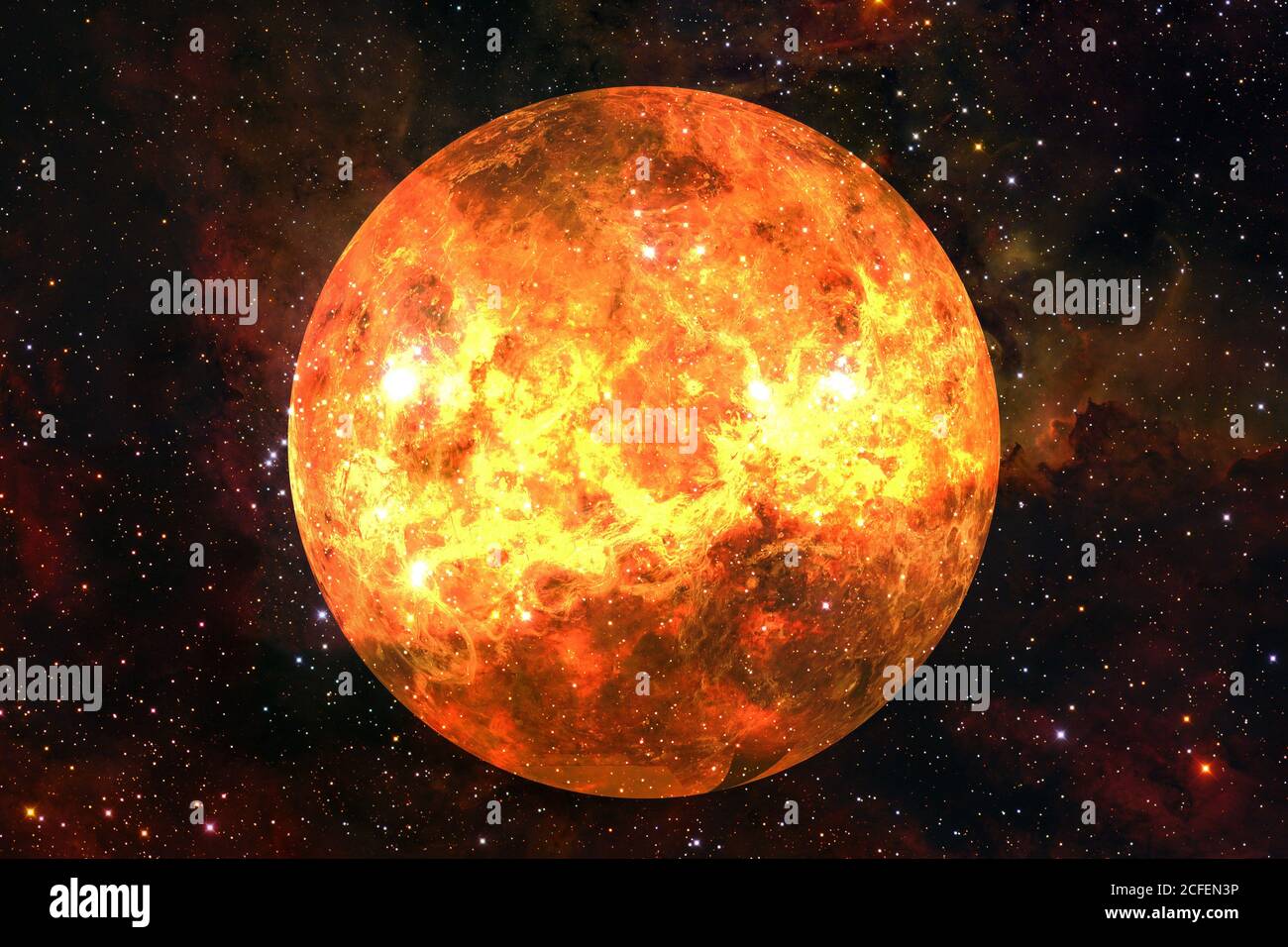 Planet Venus. Solar system. Cosmos art. Elements of this image ...