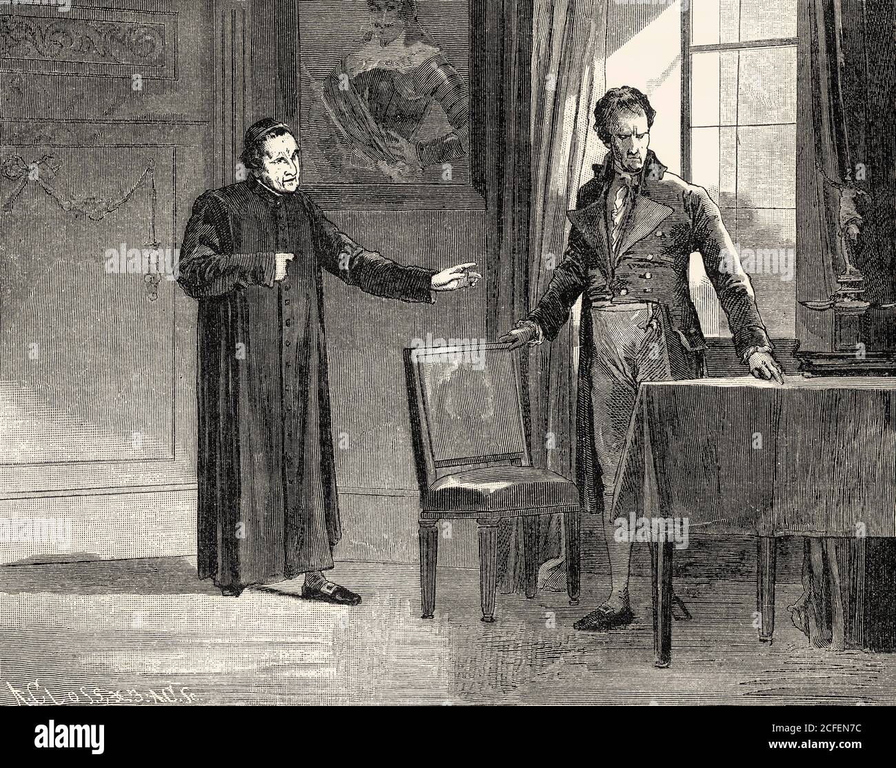ACT III., SCENE I., Secretary, Secular Priest, scene from THE NATURAL ...