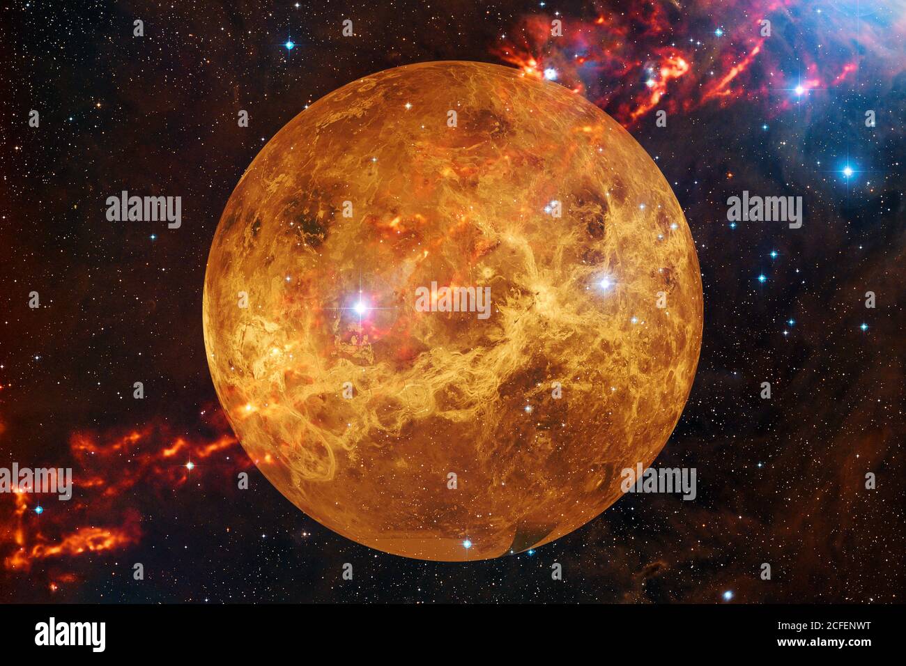 Planet Venus. Solar system. Cosmos art. Elements of this image ...