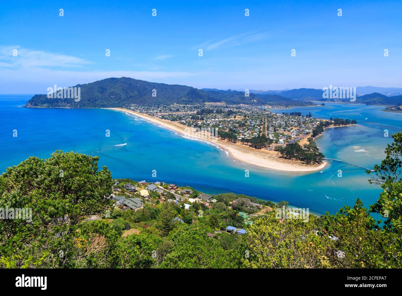 Pauanui, a coastal holiday town on the Coromandel Peninsula, New ...
