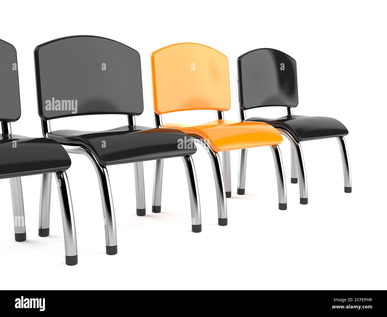 Business chairs isolated on white background Stock Photo - Alamy