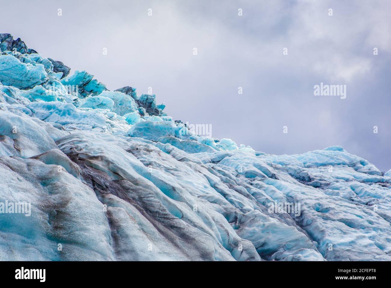The blue glaciers on Vatnajokull National Park, in Iceland Stock Photo ...