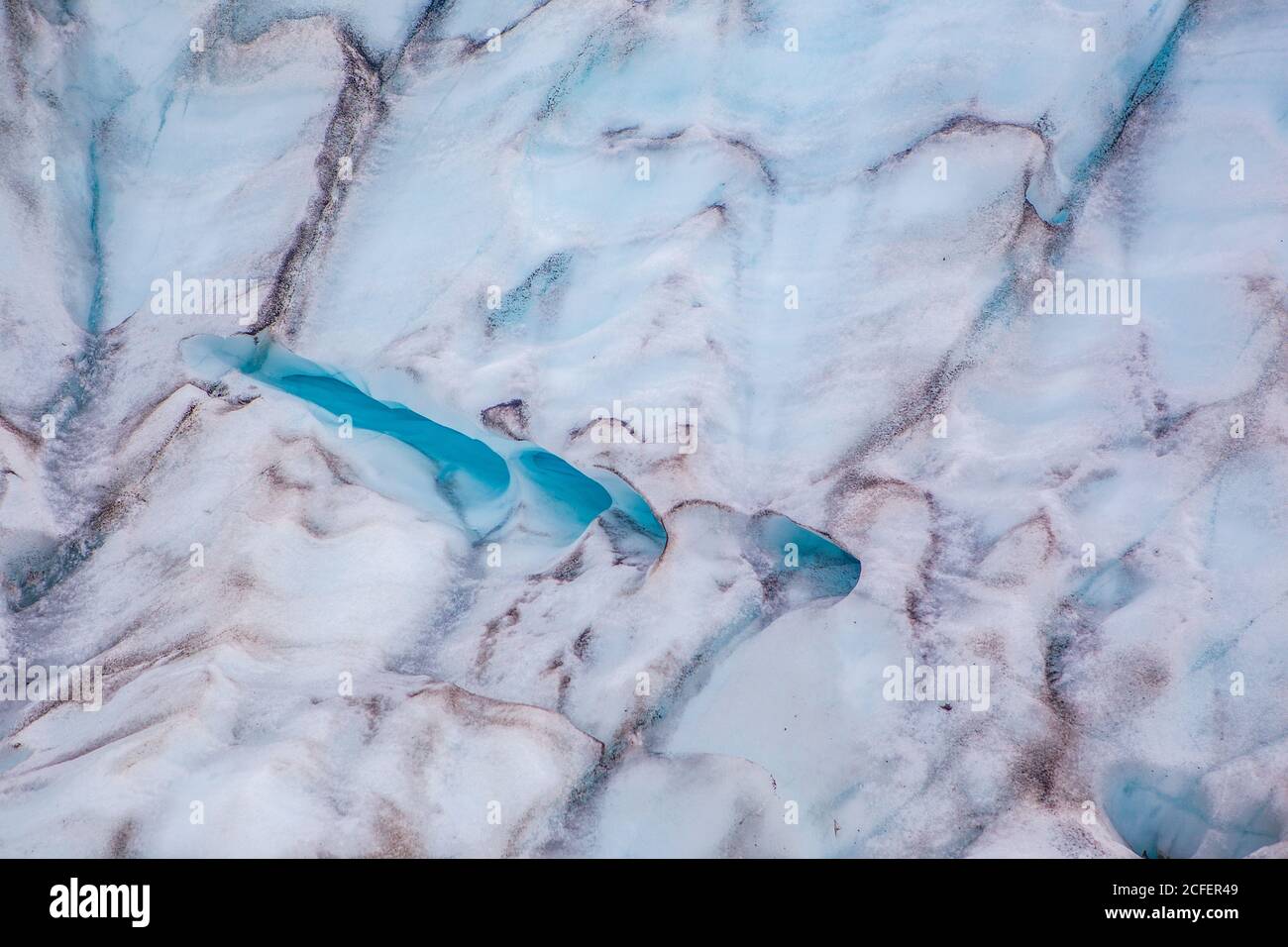 The blue glaciers on Vatnajokull National Park, in Iceland Stock Photo ...