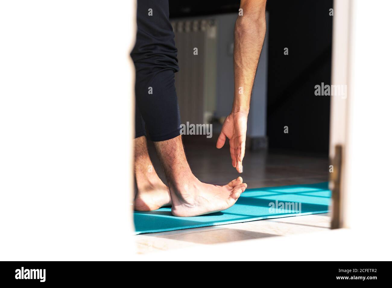 Foot exercise male mat hi-res stock photography and images - Alamy