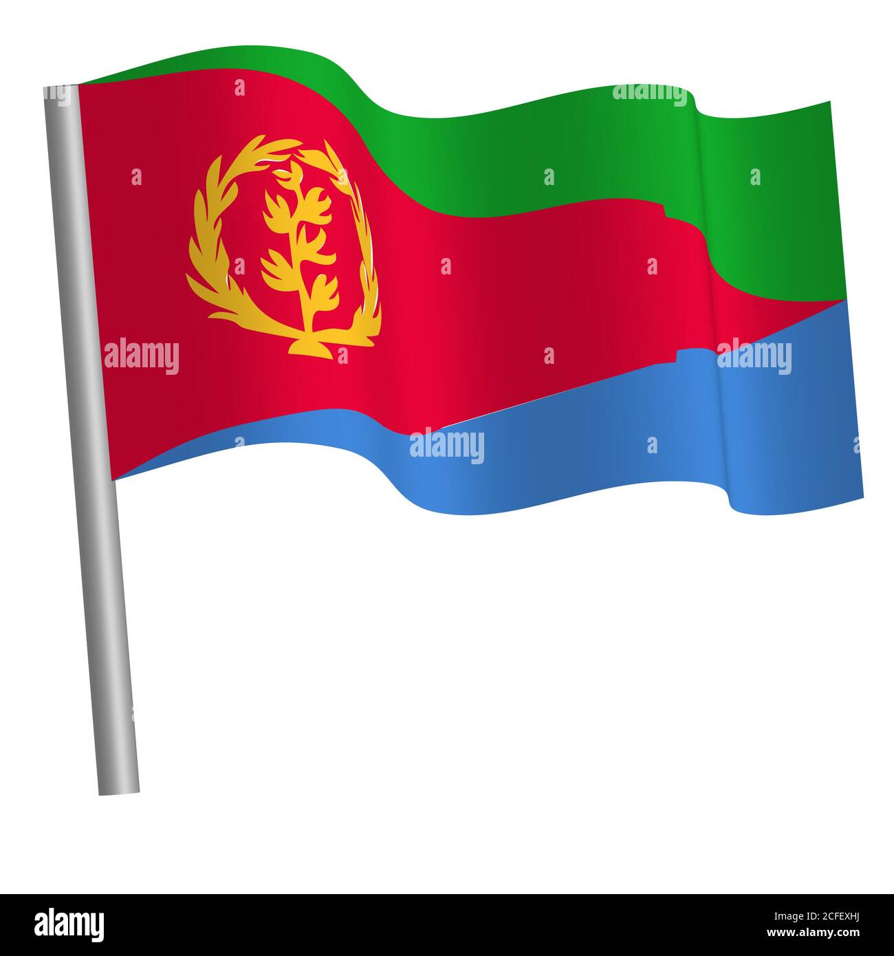 High quality flag waving on a pole Stock Photo - Alamy