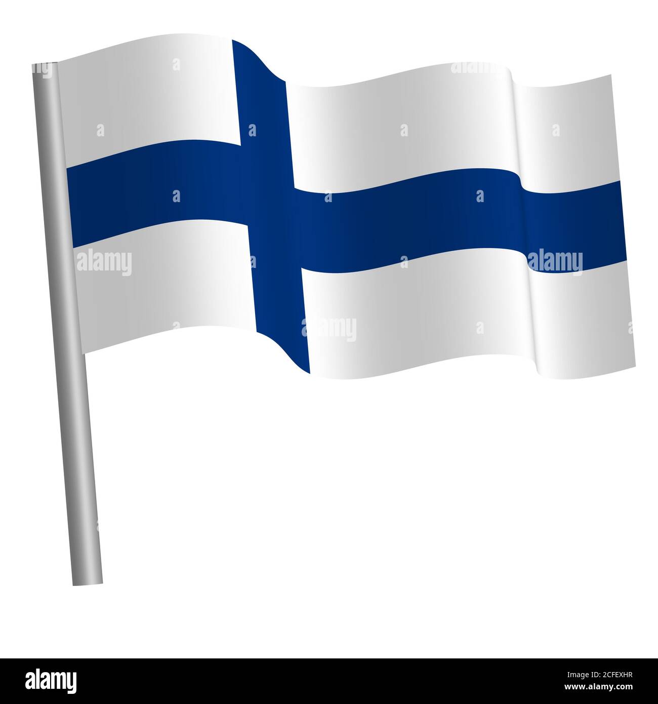 Waving finland flag on Cut Out Stock Images & Pictures - Alamy