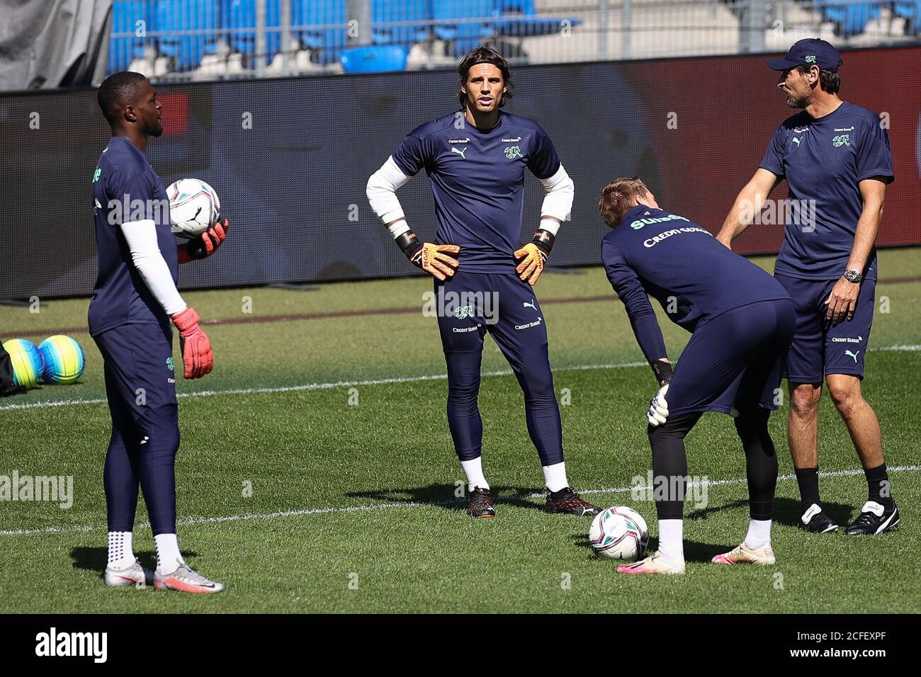 Basel, Switzerland. 05th Sep, 2020. Football: National team, Switzerland, final training in the ...