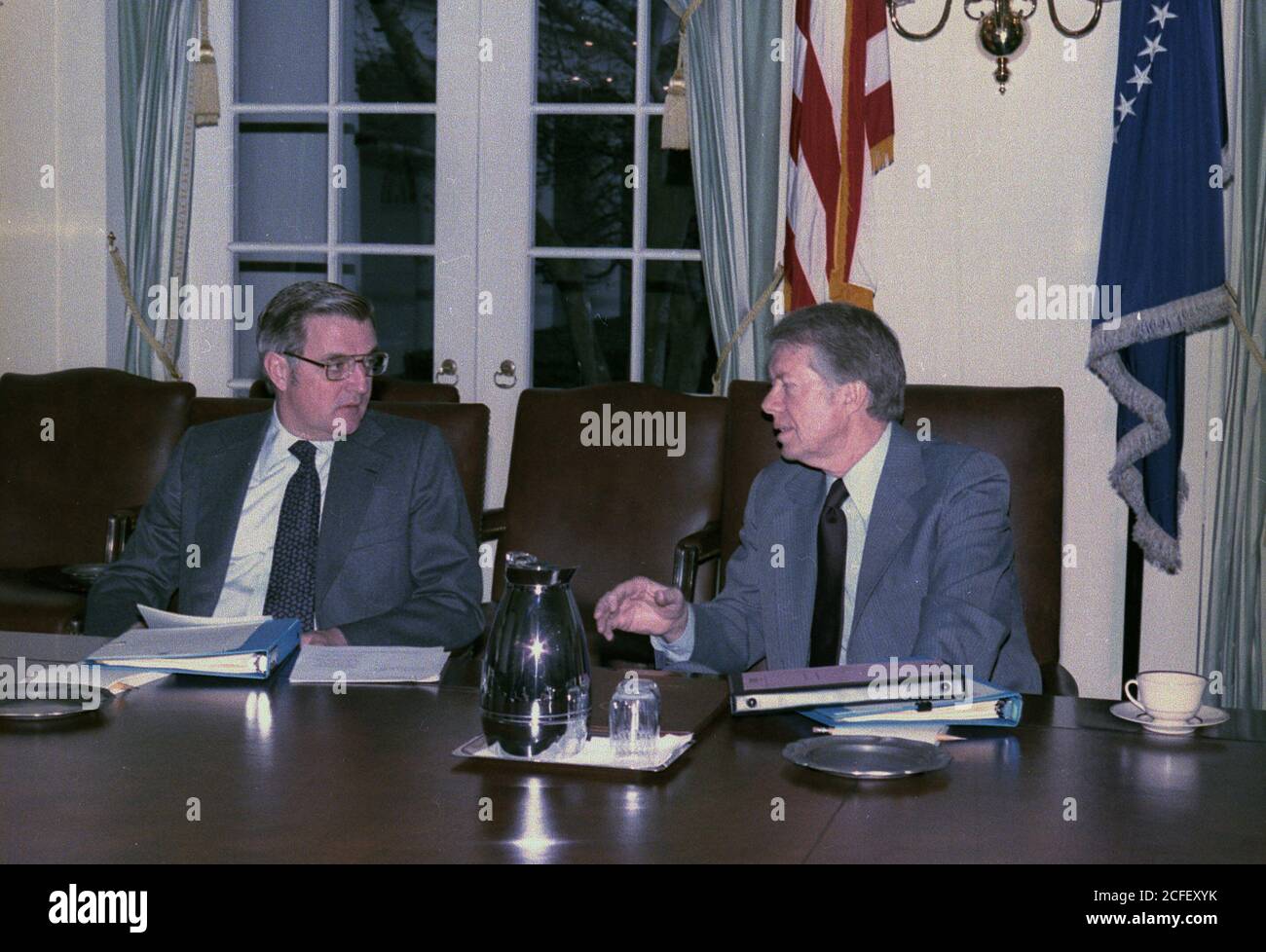 Walter Mondale and Jimmy Carter ca. 20 December 1978 Stock Photo - Alamy