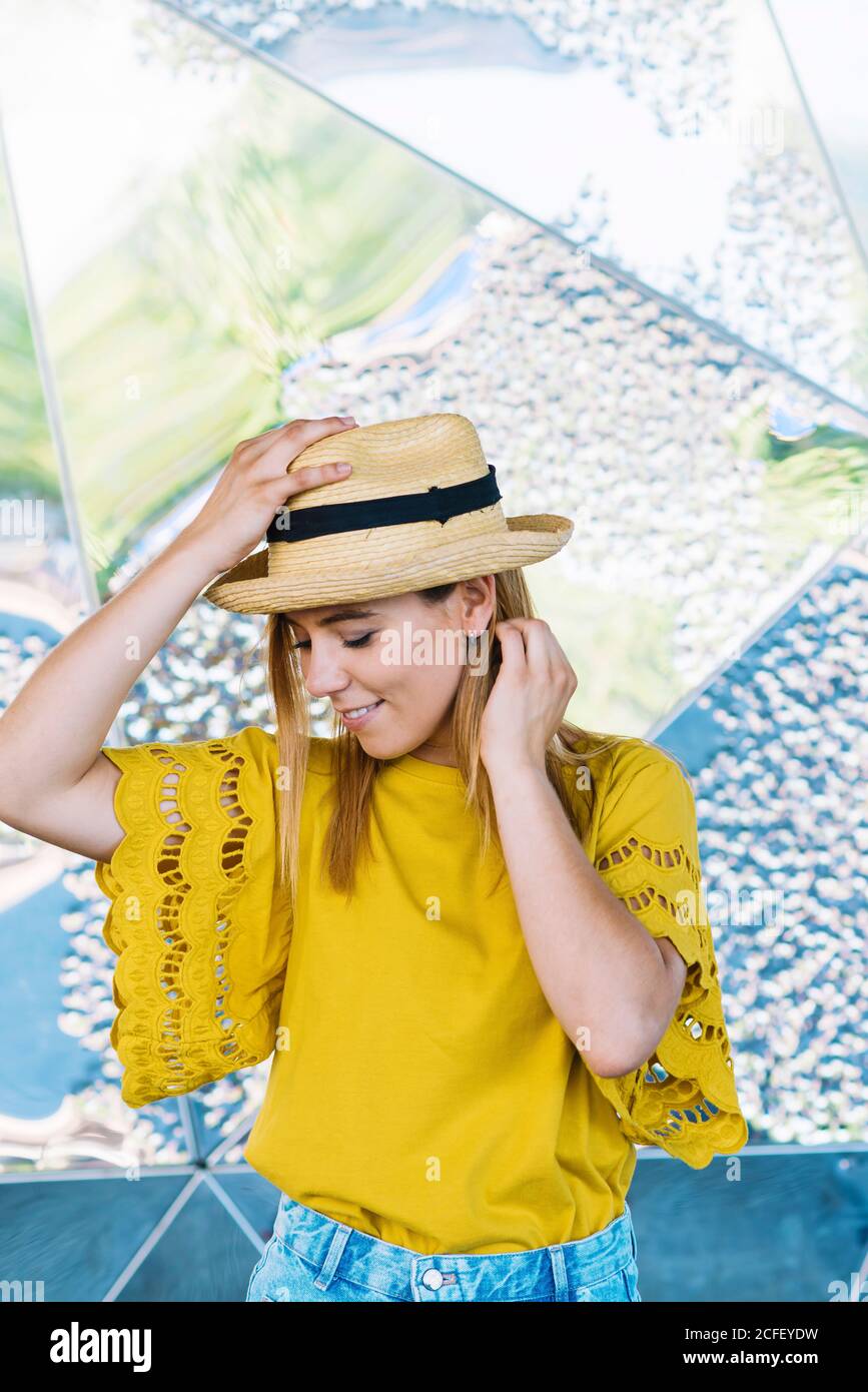 Stylish hat posing hi-res stock photography and images - Alamy