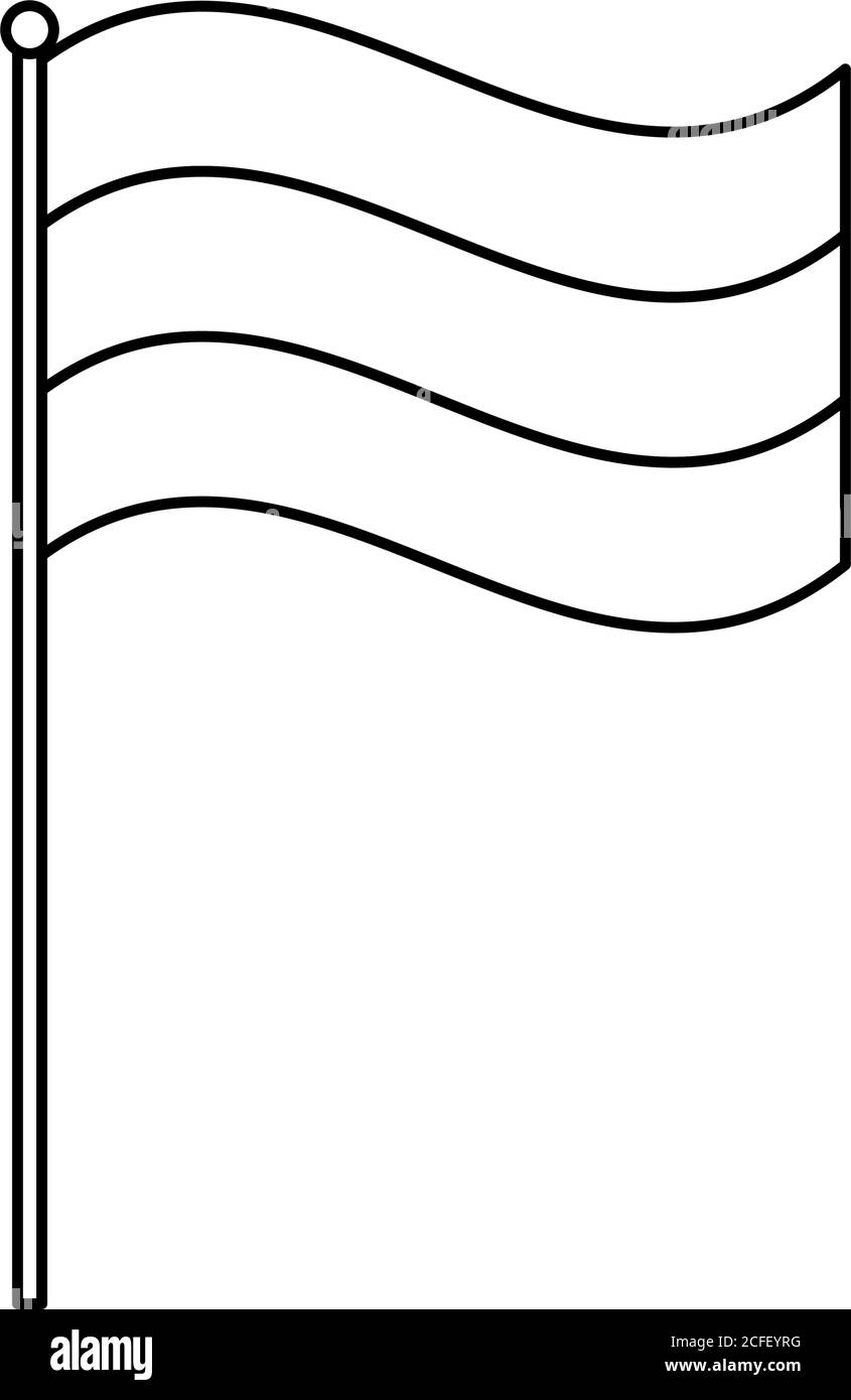 tricolor flag in pole isolated icon vector illustration design Stock ...