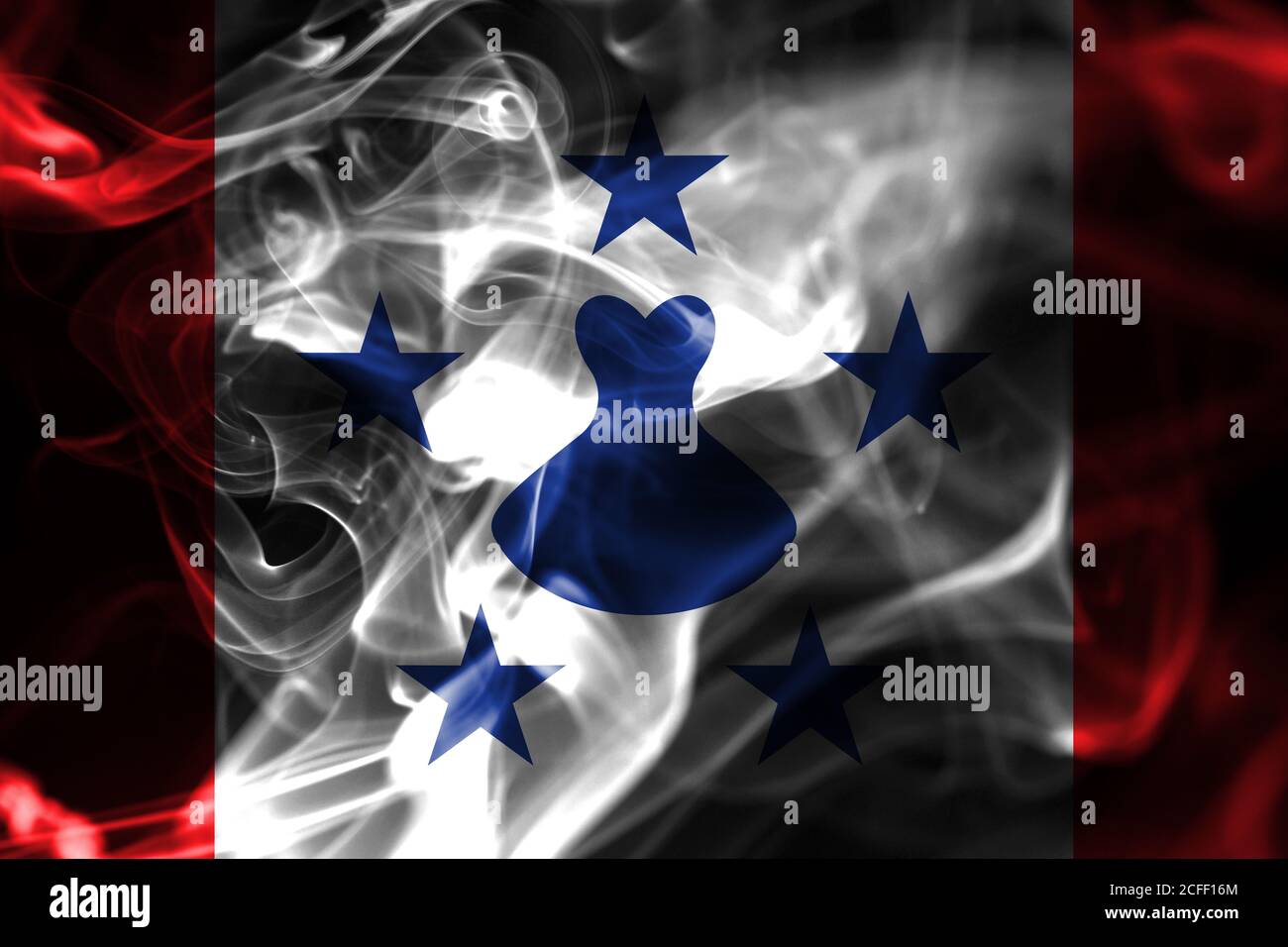 Austral Islands smoke flag, islands in French Polynesia Stock Photo - Alamy