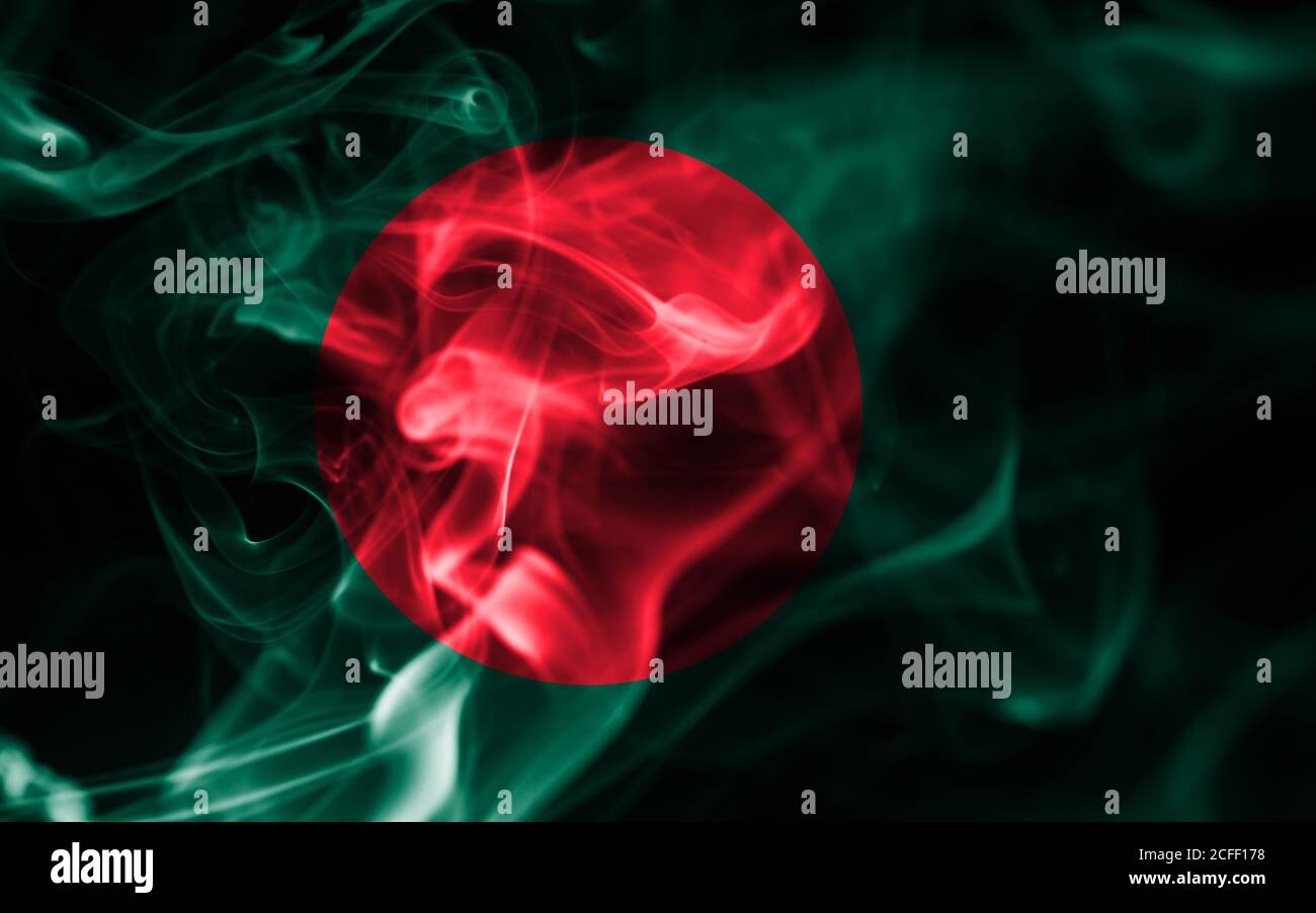 Bangladesh smoke flag Stock Photo - Alamy
