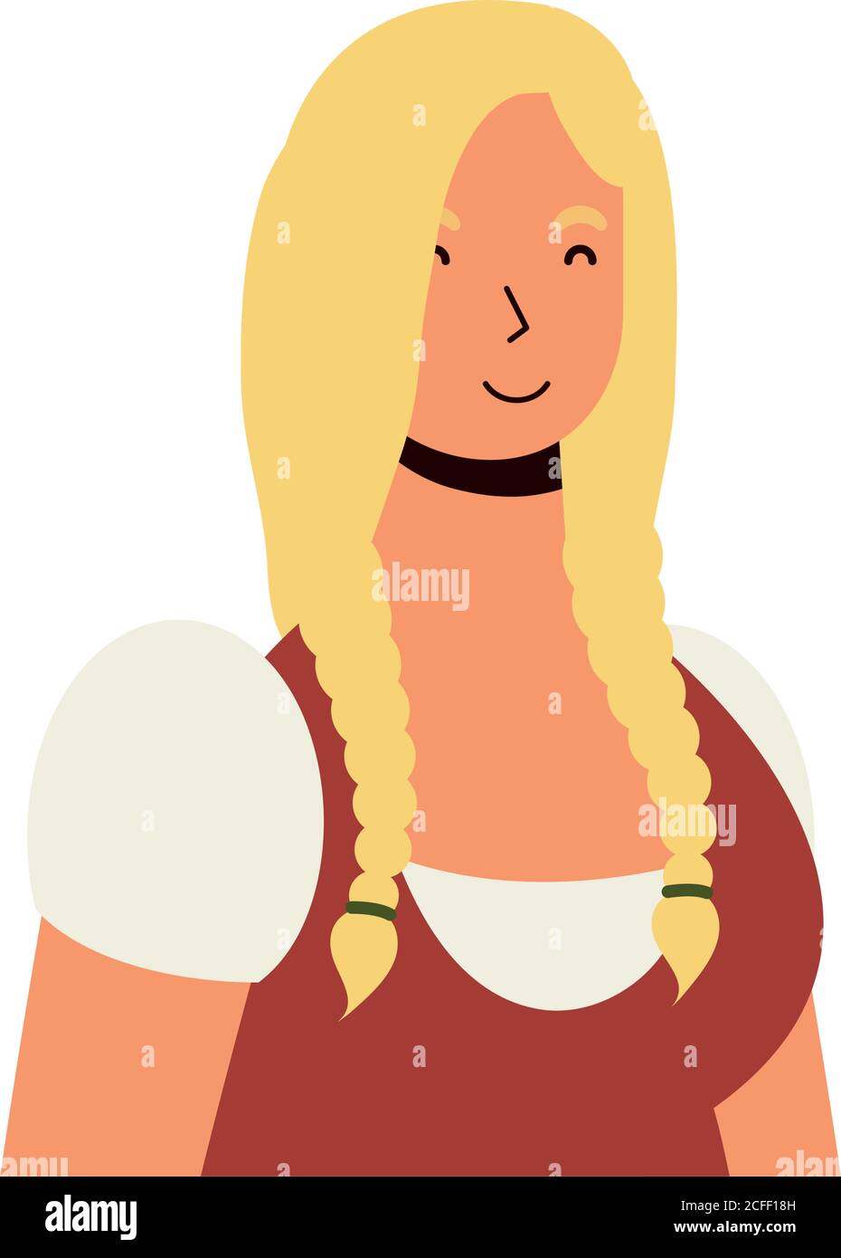 beautiful german blond woman character vector illustration design Stock ...