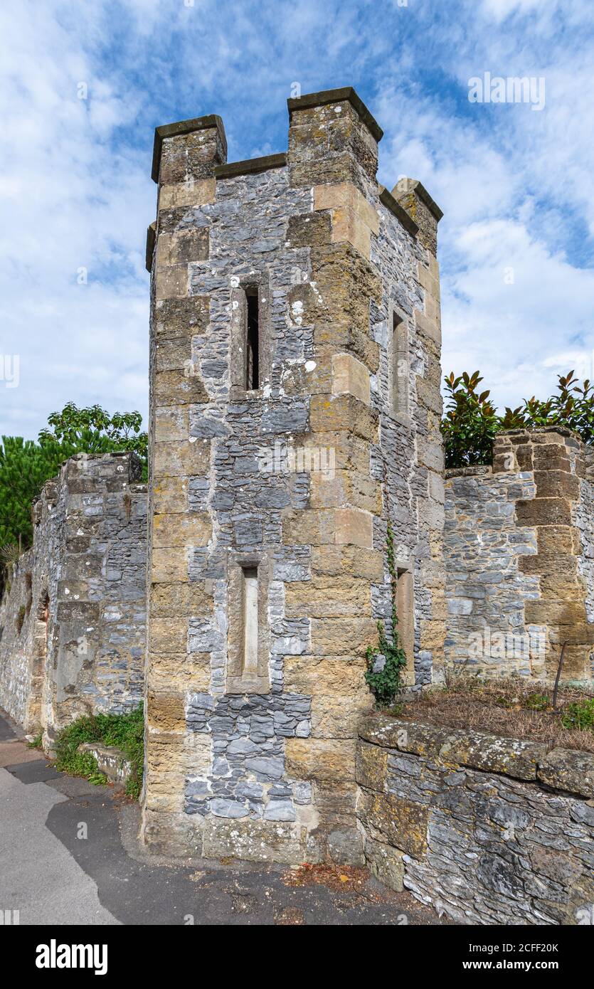 Small castle turret in Arundel, West Sussex, England, UK Stock Photo ...