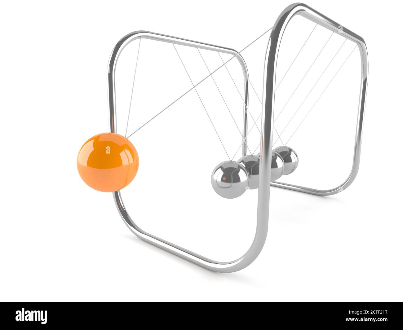 Newton ball isolated on white background Stock Photo - Alamy