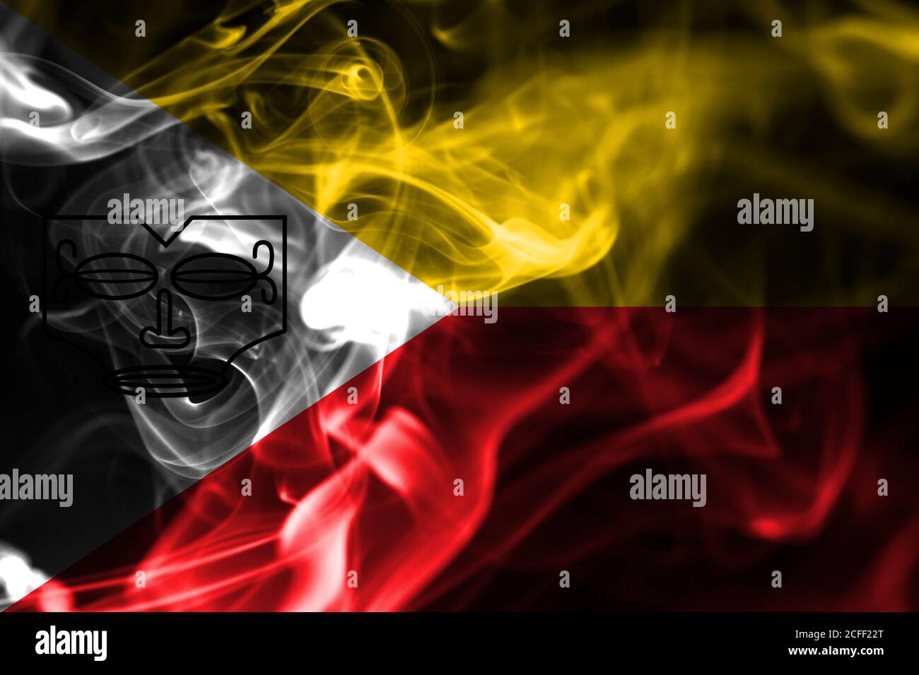 Marquesas Islands smoke flag, islands in French Polynesia Stock Photo ...