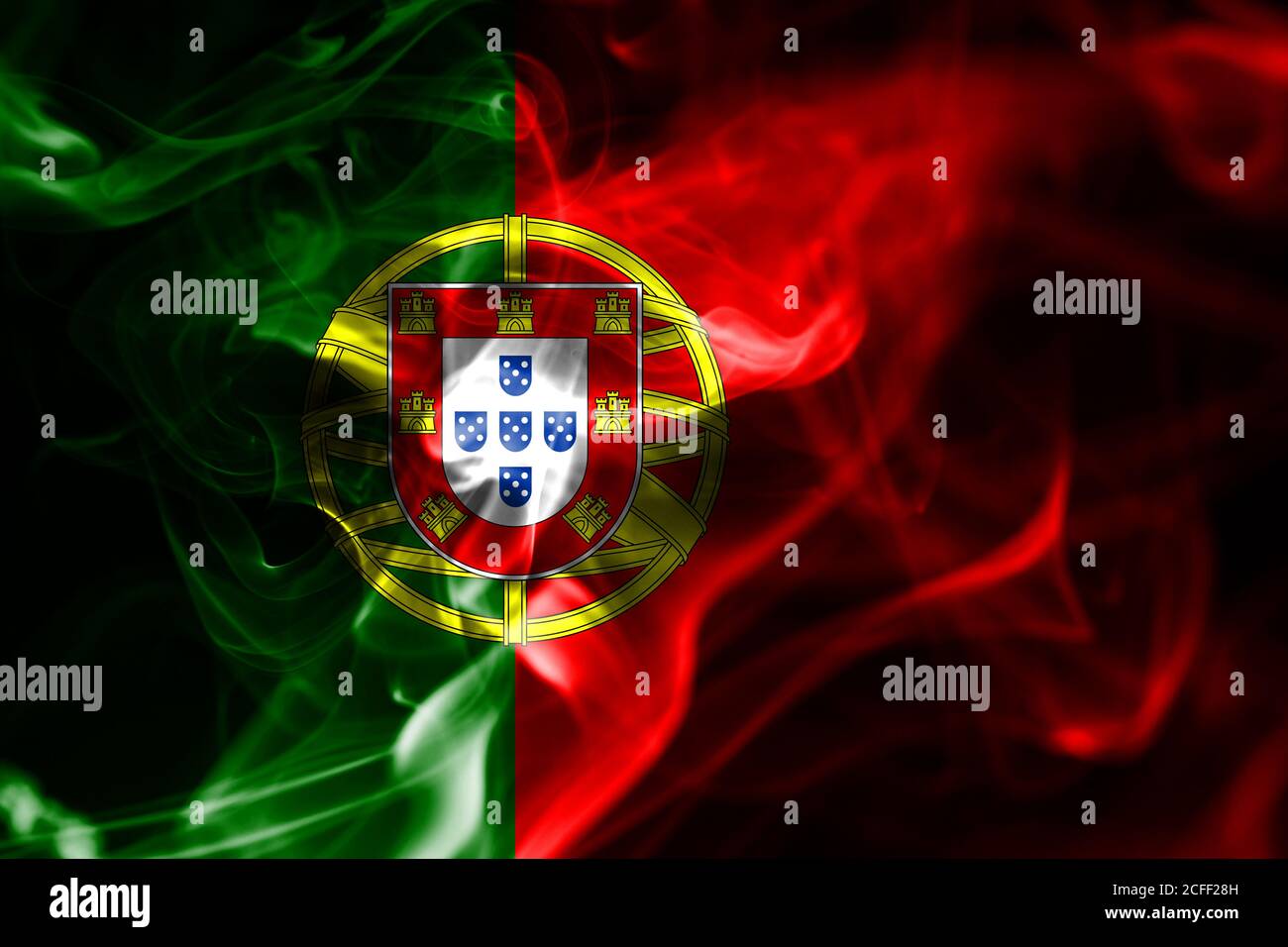 Portugal smoke flag Stock Photo - Alamy