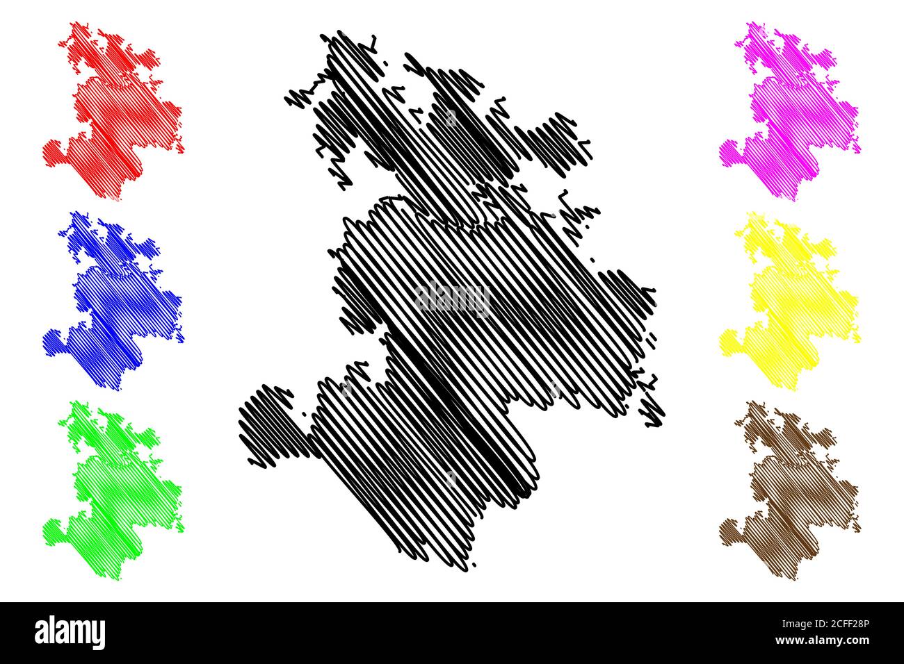 Pekanbaru City (Republic of Indonesia, Sumatra island) map vector ...