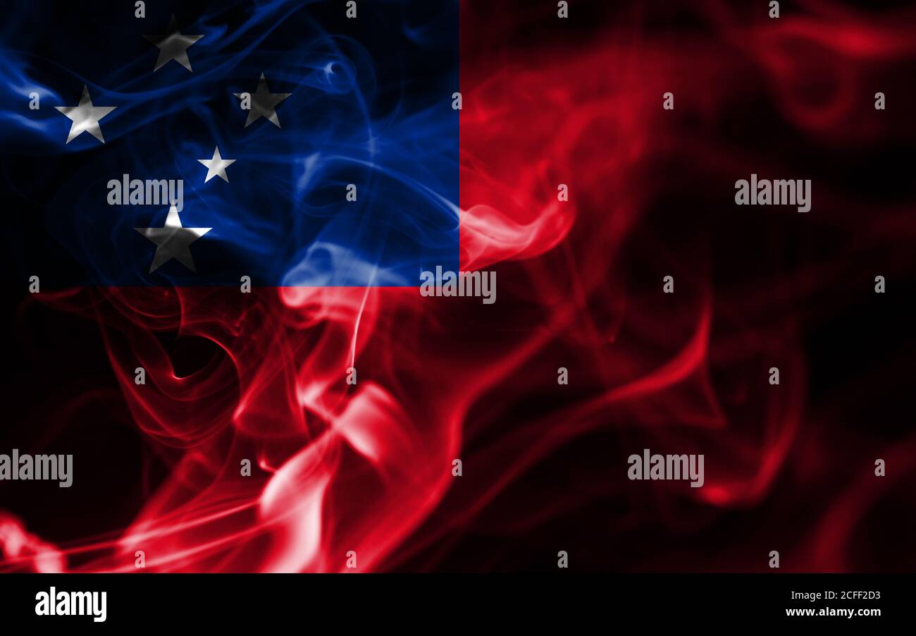 Samoa smoke flag Stock Photo - Alamy