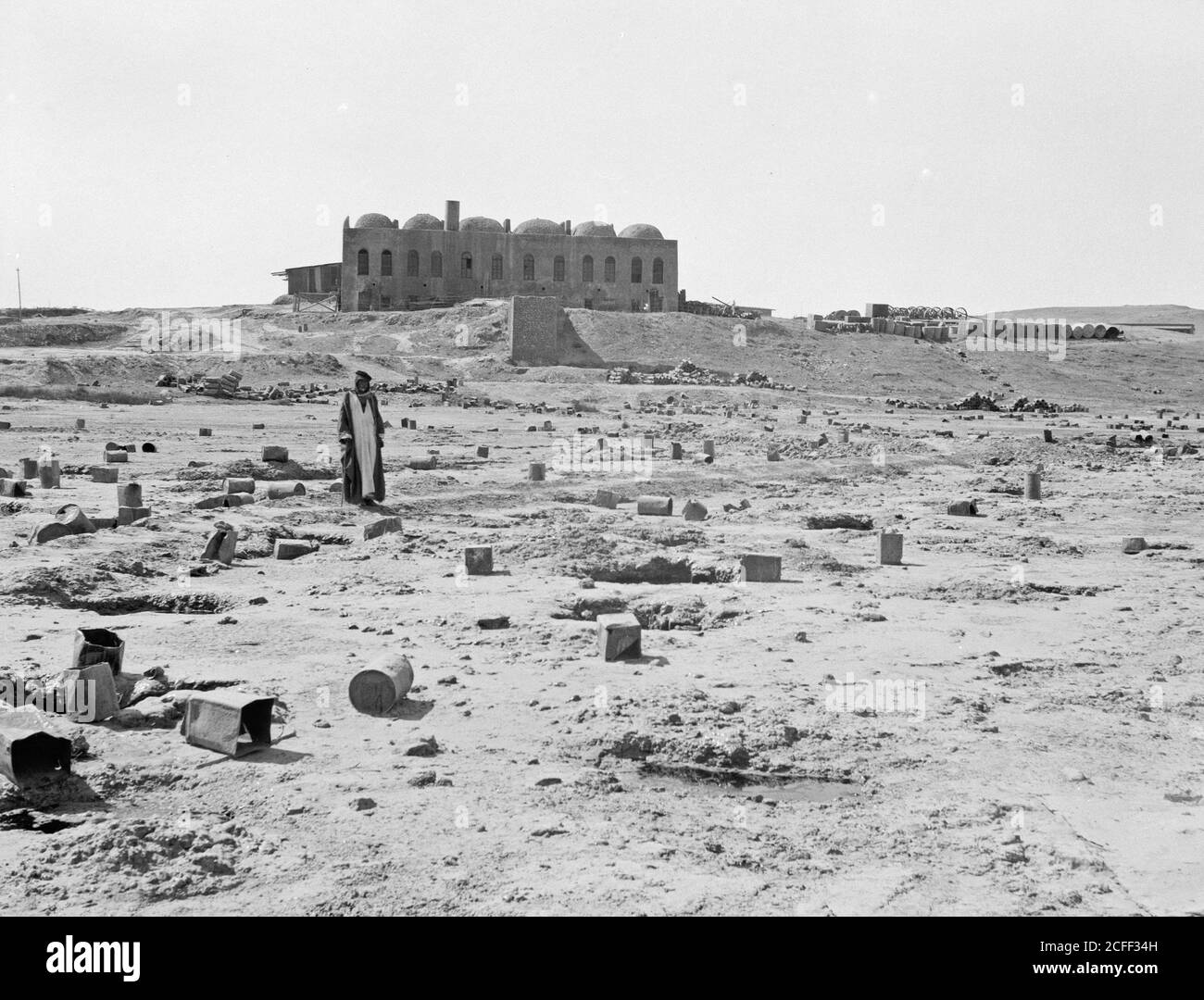 Iraq. Gayara. Area of bituminous wells S. of Mosul. Series of bitumen ...