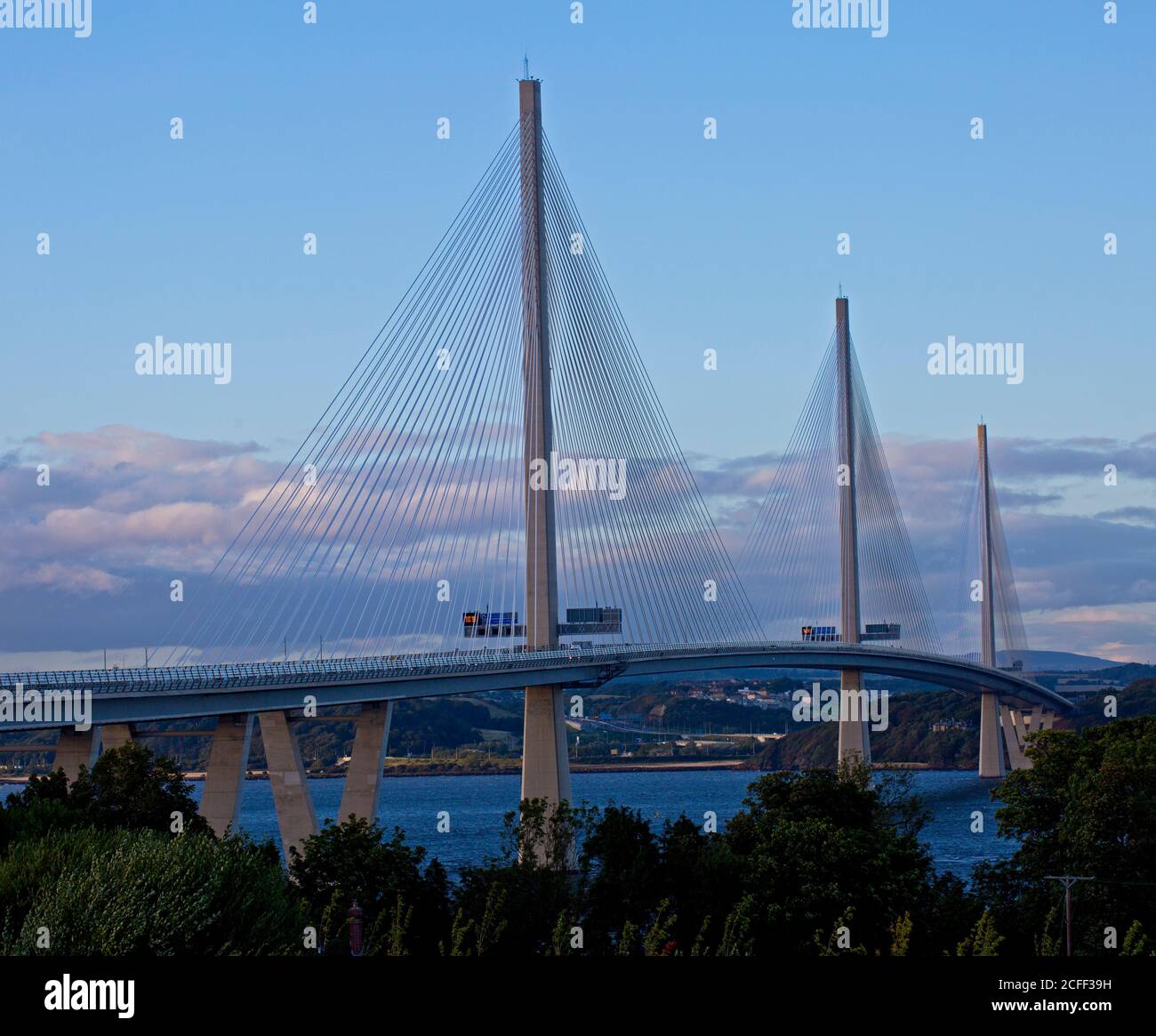 The Queensferry Crossing, near Edinburgh, Scotland, from South ...