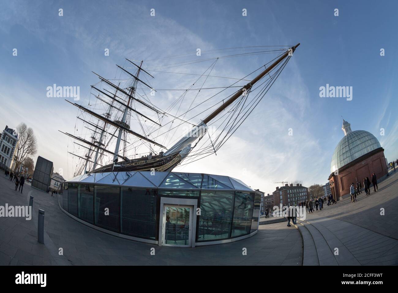 The Cutty Sark, restored historic clipper ship in Maritime Greenwich ...