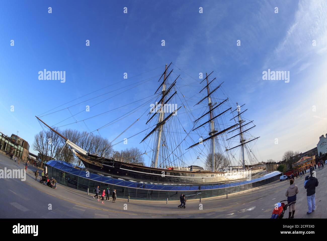 The Cutty Sark, restored historic clipper ship in Maritime Greenwich ...