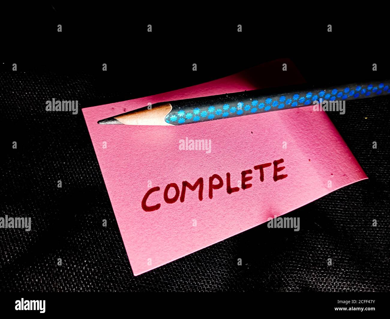 Complete word displayed on paper slip concept for educational ...