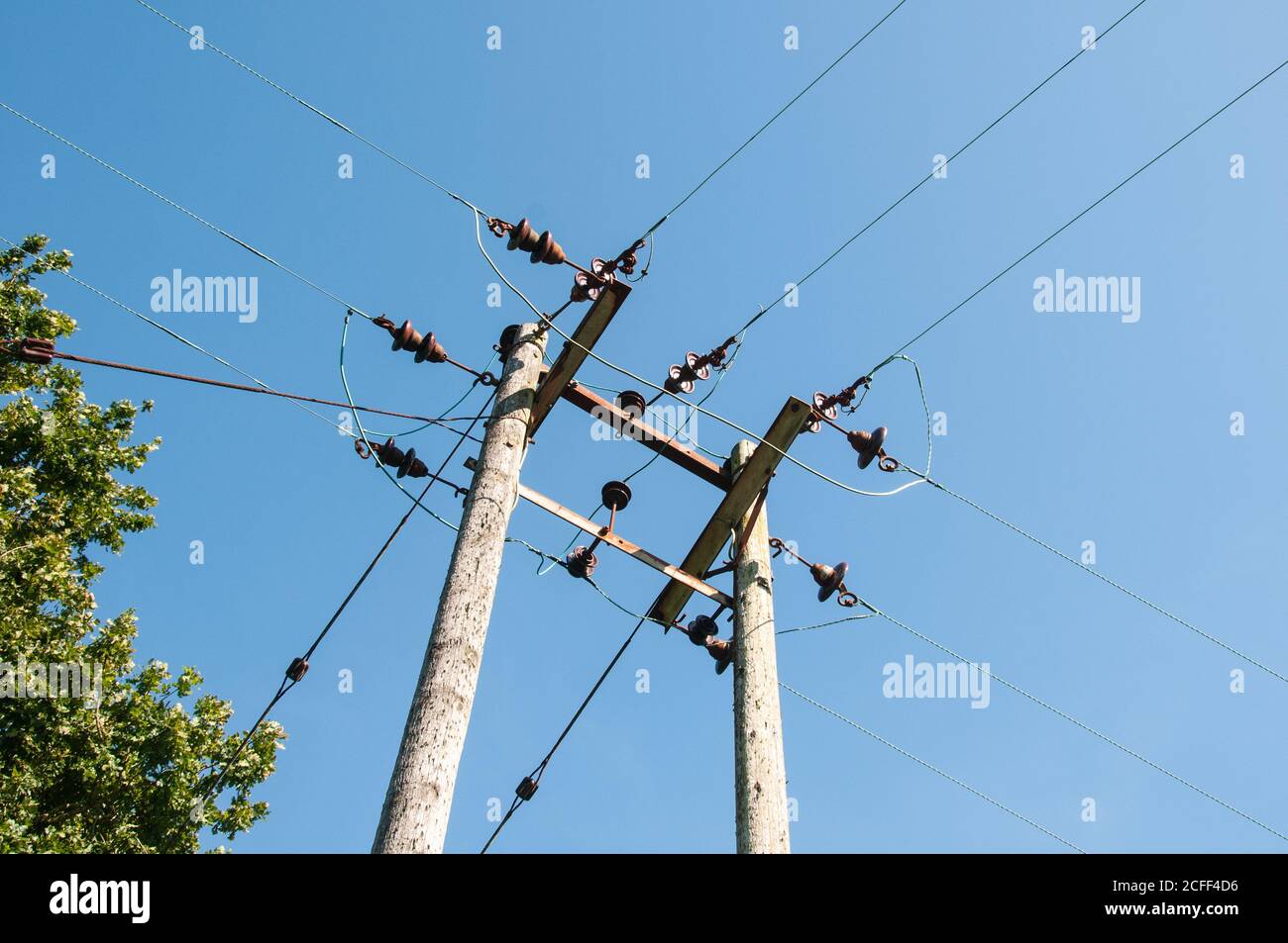 Around the UK - Electricity distribution poles Stock Photo - Alamy