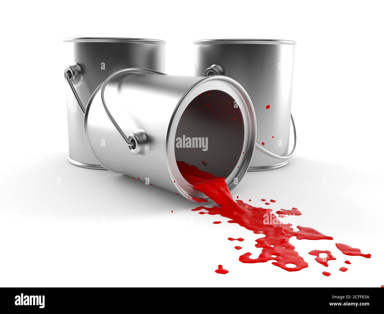 Paint cans isolated on white background Stock Photo - Alamy