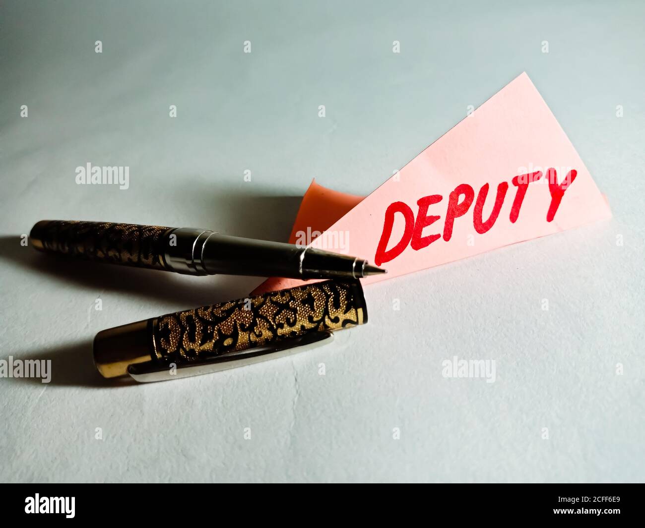 Deputy word displayed on paper slip concept for educational informative ...