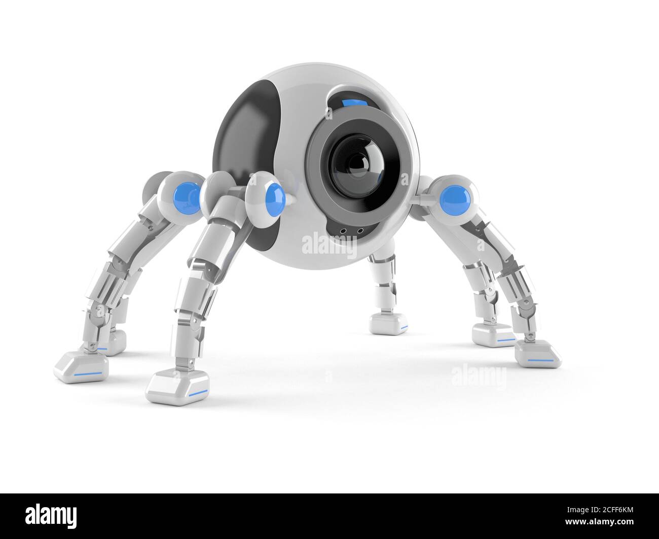 Spider robot isolated on white background Stock Photo - Alamy