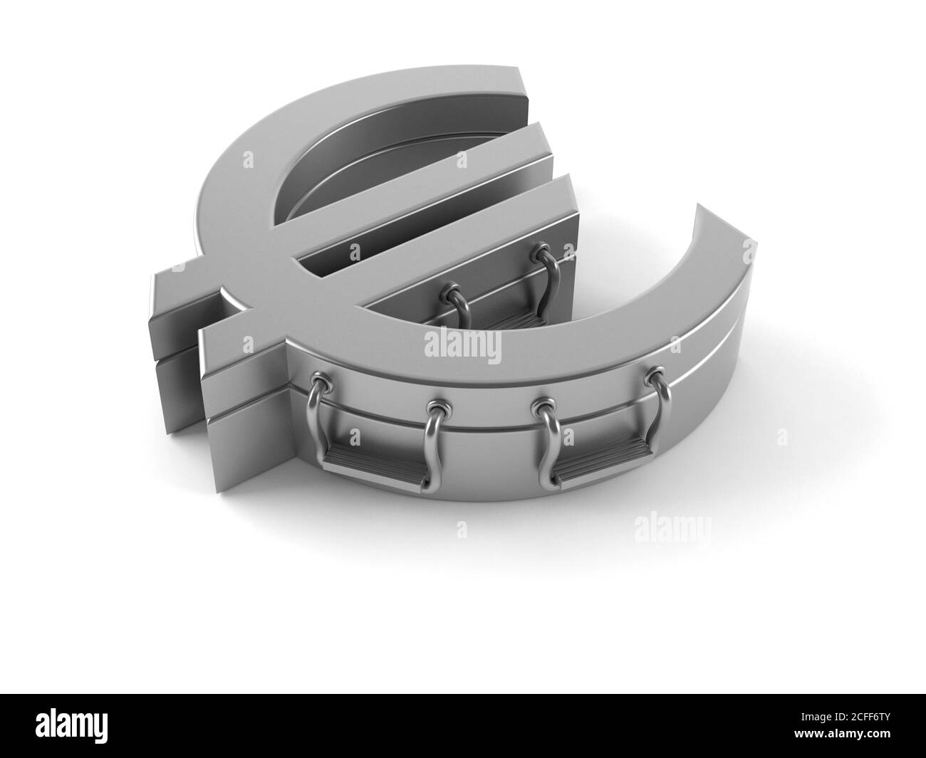 Metal euro symbol isolated on white background Stock Photo - Alamy