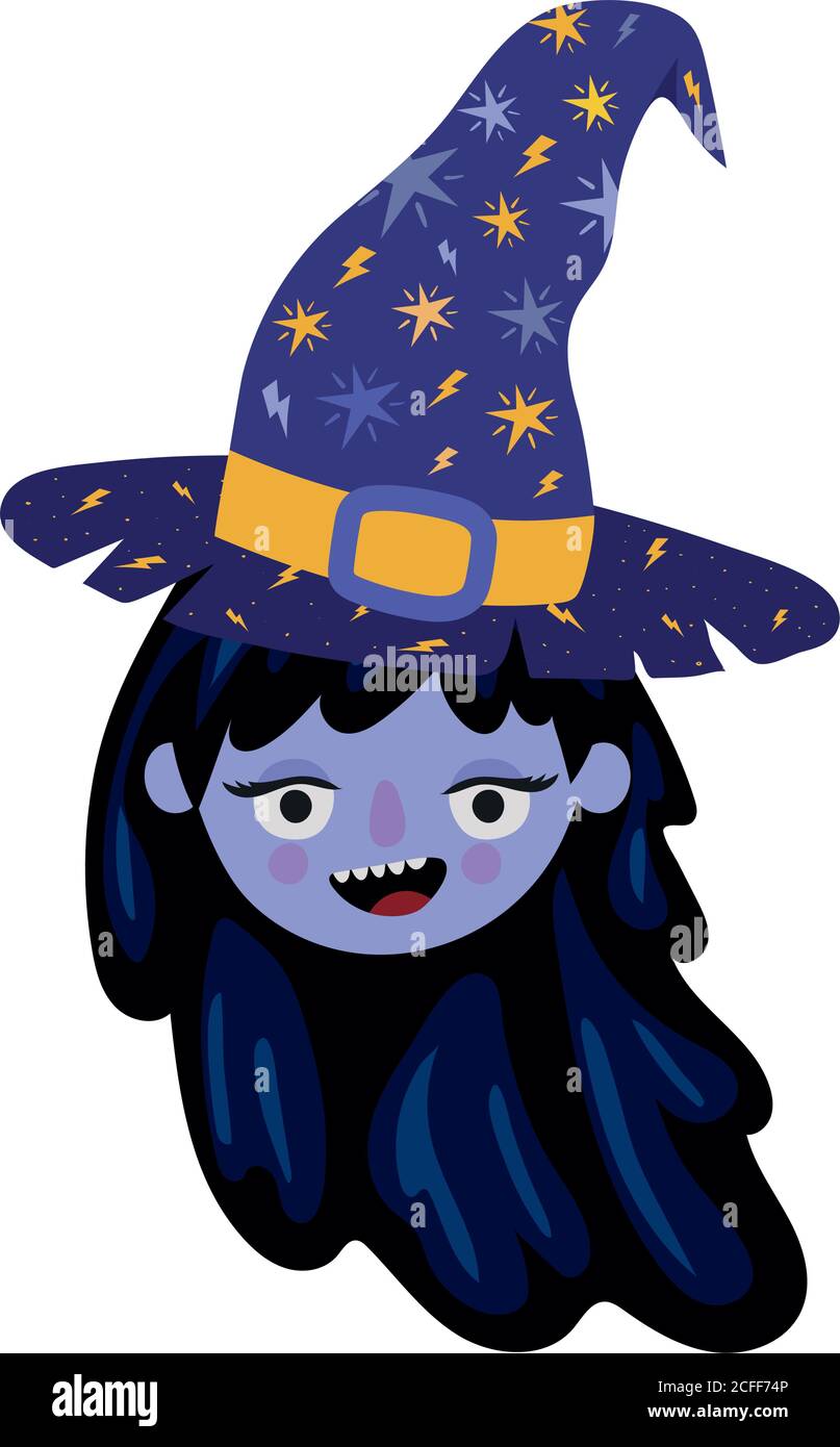 Halloween witch cartoon vector design Stock Vector Image & Art - Alamy