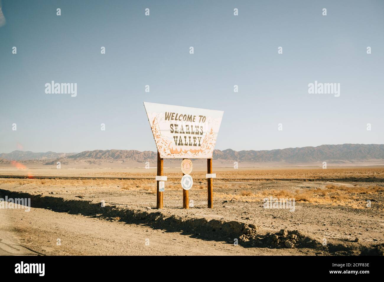 Venice Beach, USA - December 6, 2017: empty dry road in desert and ...