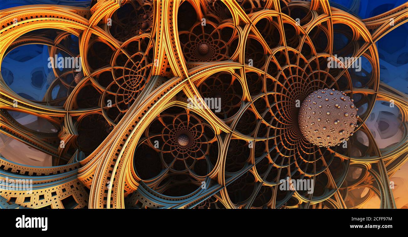 Abstract background, fantastic 3D structures, fractal design Stock ...