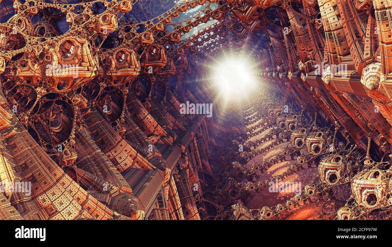 Abstract background, fantastic 3D structures, fictional background ...