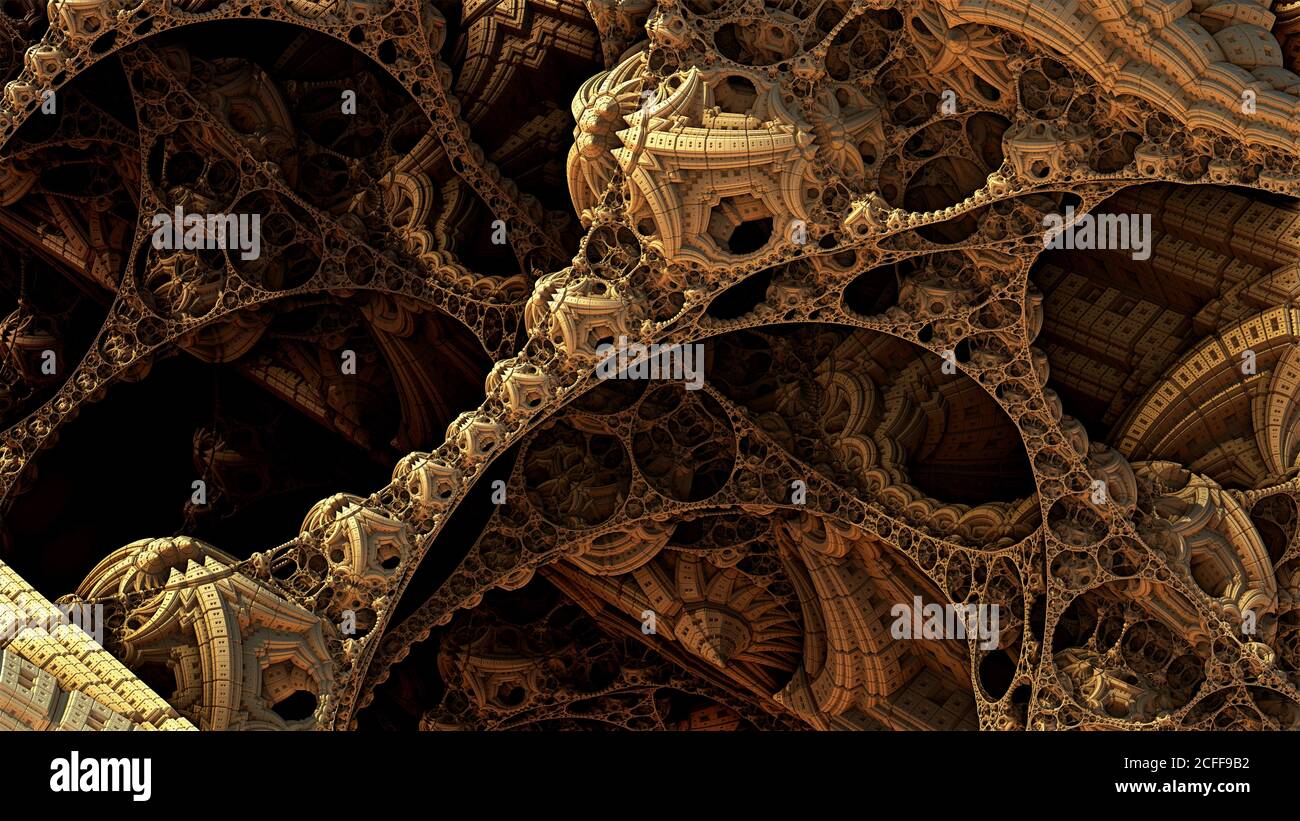 Abstract background, fantastic 3D structures, fictional sci fi ...