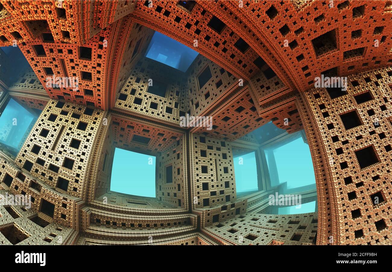 Abstract background 3D, fantastic gold structures Stock Photo - Alamy