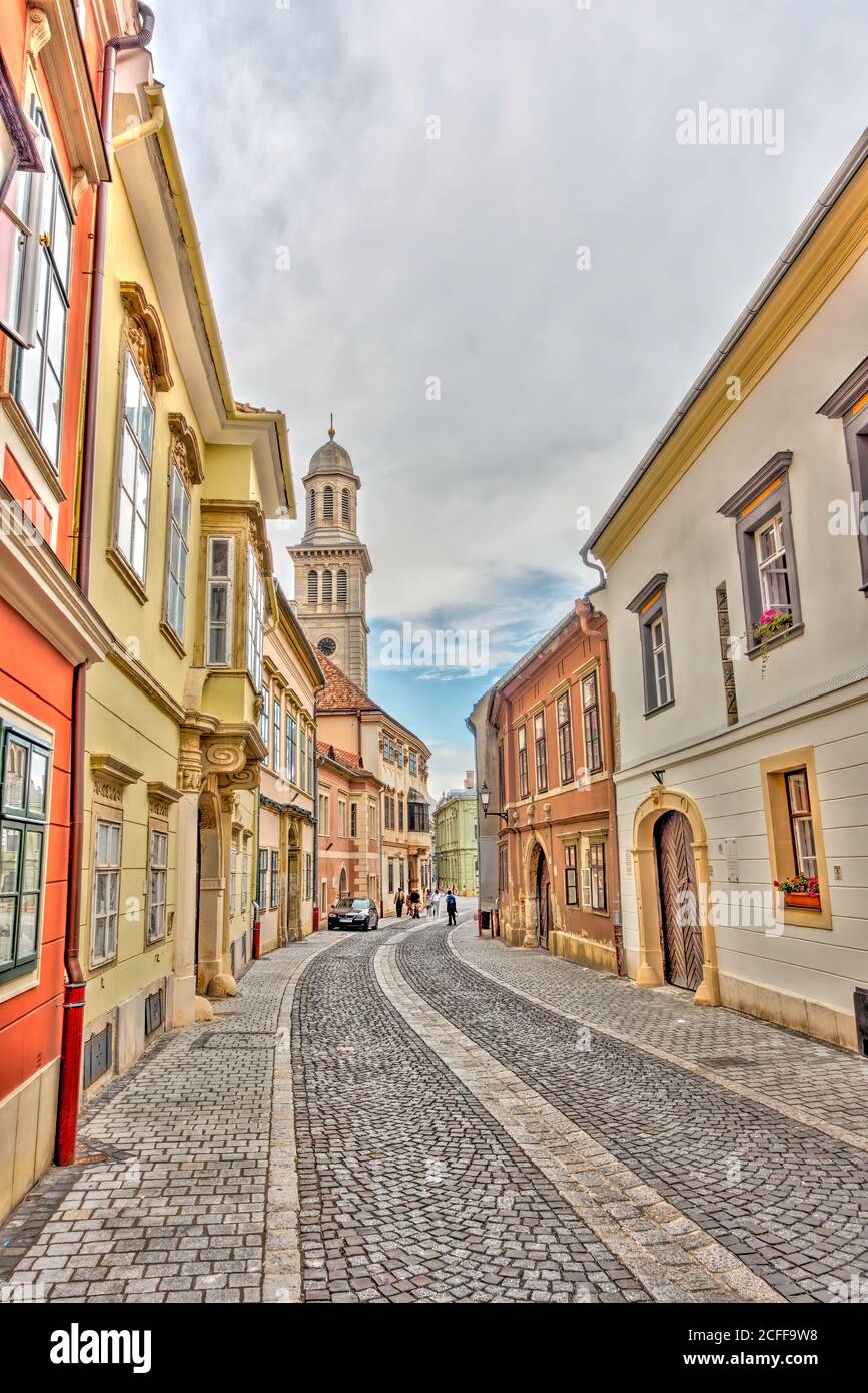 Sopron streetscape, Hungary Stock Photo - Alamy